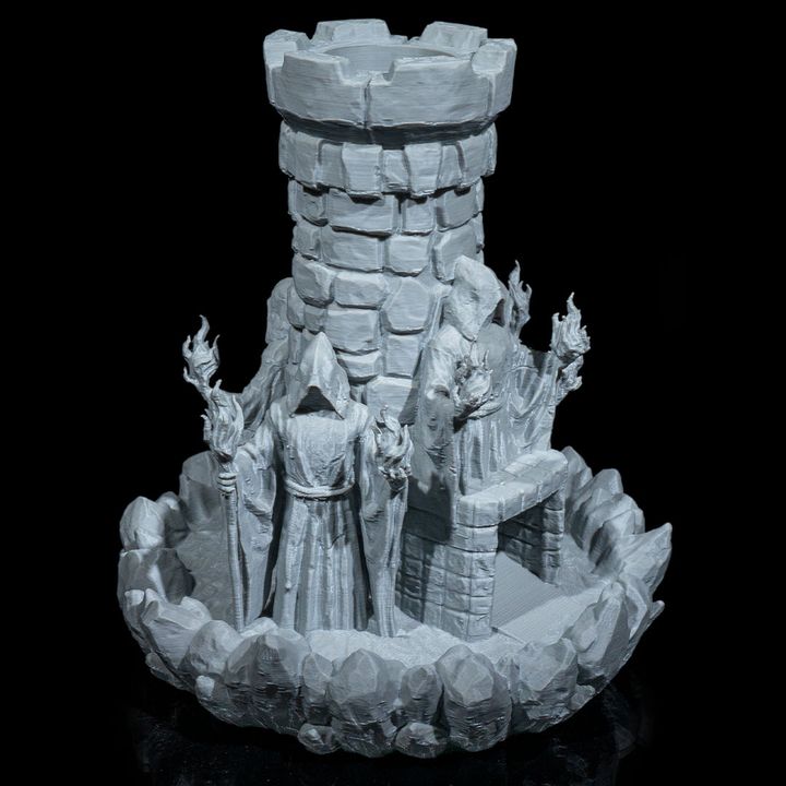 3D Printable Mad Wizard Dice Tower by Stlflix