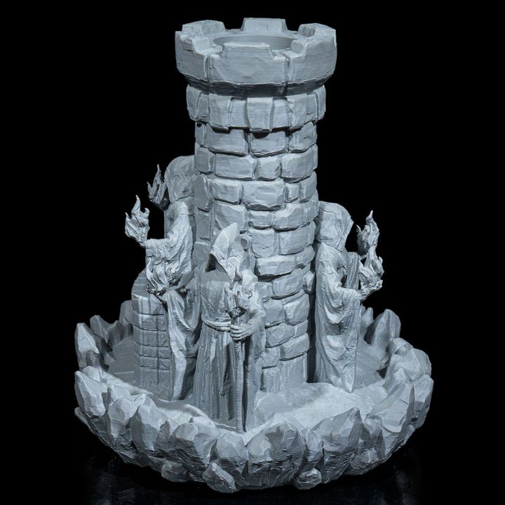 3D Printable Mad Wizard Dice Tower by Stlflix