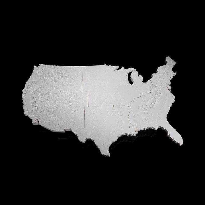 3D Printable American Map Wall Light by Stlflix