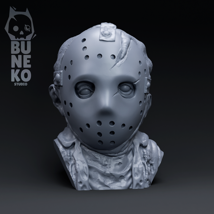 3D Printable Jason Voorhees bust by Buneko Studio