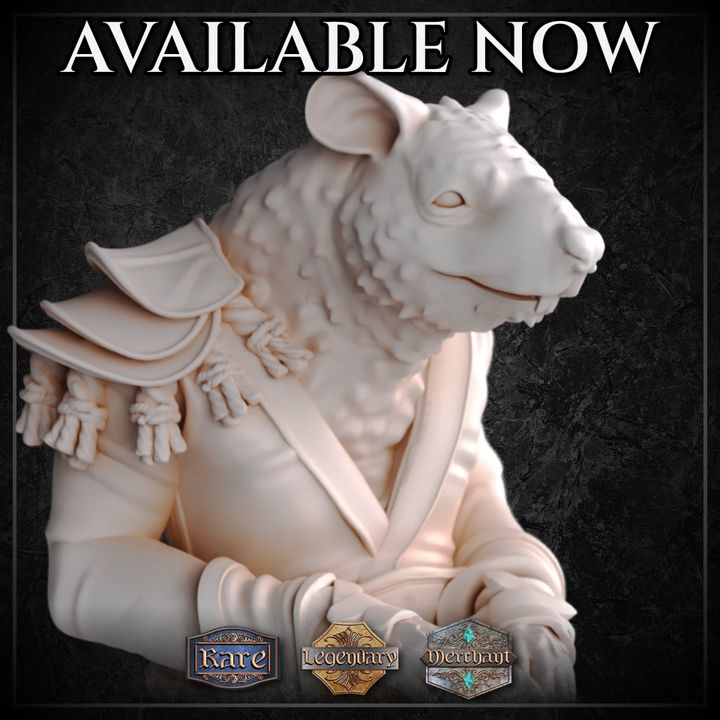 3D Printable Ratfolk Monk by M3DM