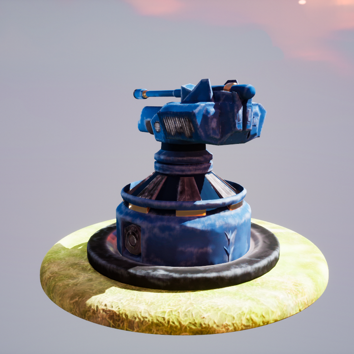 3D Printable Stylized sci fi turret by Daniel Mortensen
