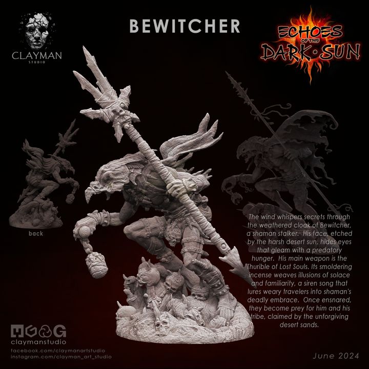 3D Printable Bewitcher - 32mm - 75mm - 1/10 by Clayman Studio