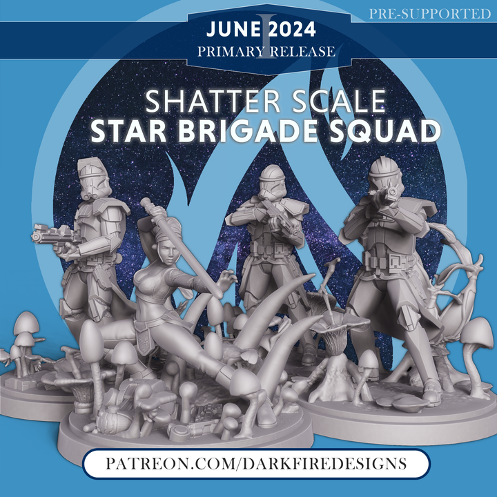 3D Printable Star Brigade Squad (Shatter Scale) by Dark Fire Designs