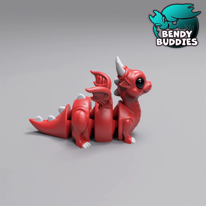 3D Printable Dragonty / Cute Dragon Articulated / Print-in-Place Drake ...