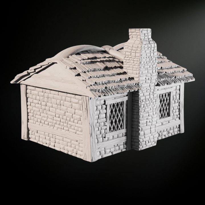 3D Printable Medieval Fantasy Cottage House II by WargamesCo