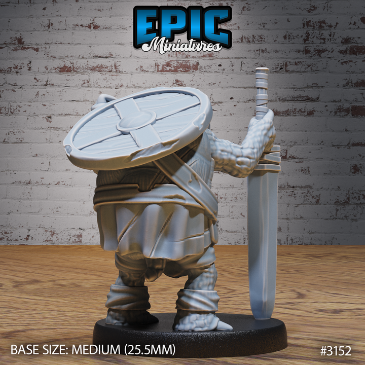 3D Printable Turtle Folk Tribe Warrior / Tortoise Fighter / Aqua ...