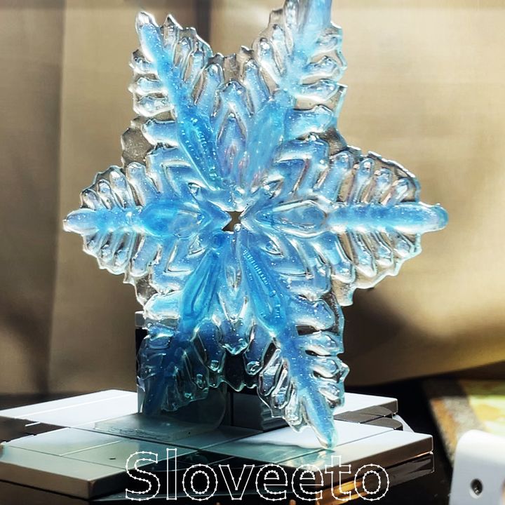 3D Printable Transparent Snowflake with Intricate Hollow Design ...