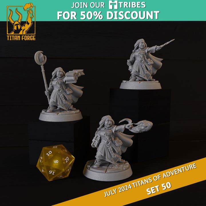 3D Printable RPG - DnD Hero Characters - Titans of Adventure Set 50 by ...