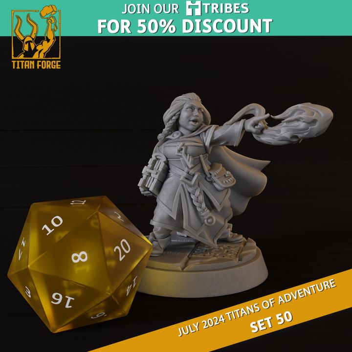 3D Printable RPG - DnD Hero Characters - Titans of Adventure Set 50 by ...