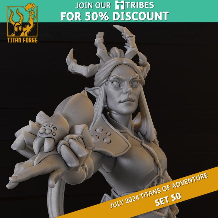 3D Printable RPG - DnD Hero Characters - Titans of Adventure Set 50 by Titan Forge Miniatures