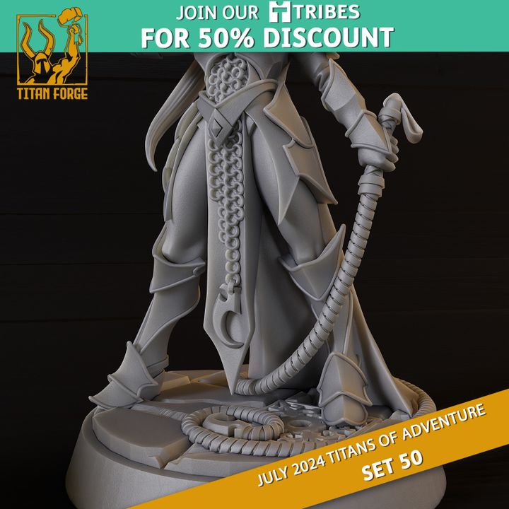 3D Printable Tiefling Female Warlock - RPG Hero Character D&D 5e ...