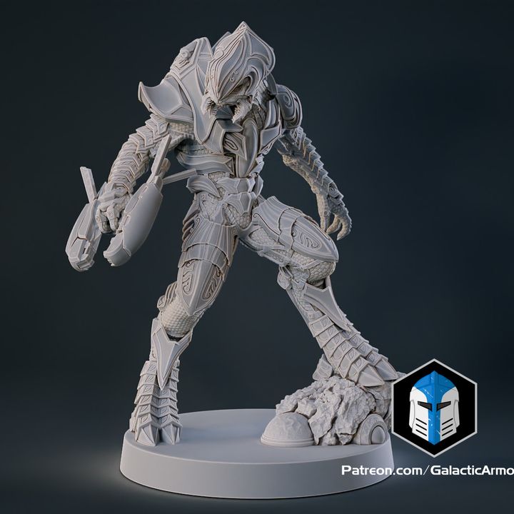 3D Printable 1:48 Scale Halo Arbiter Miniatures - 3D Print Files by Galactic Armory