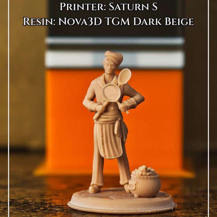 3D Printable Male Elf Chef by M3DM