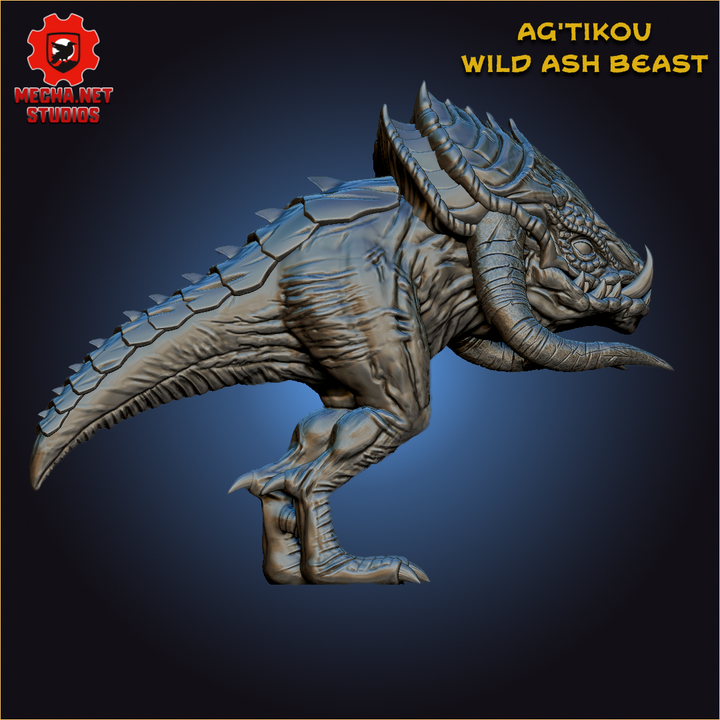 3D Printable ag'Tikou - Ash Beast by MechaNet Studios