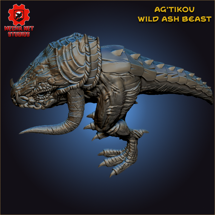 3D Printable ag'Tikou - Ash Beast by MechaNet Studios