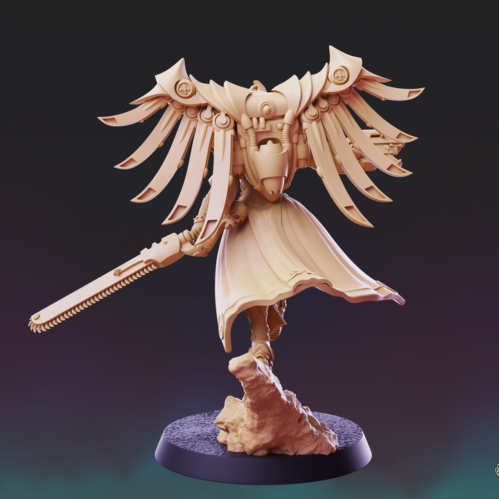 3D Printable Divine Order - Valkyrie - Pose 3 + Pinups by PSMiniatures