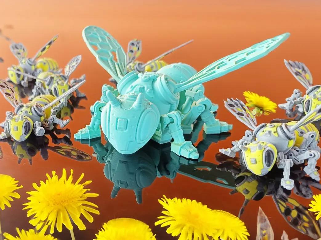 3D Printable Flexi Factory Cyber Bee by Flexi Factory