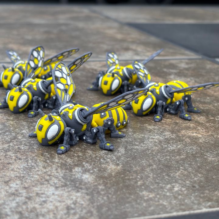 3D Print of Flexi Factory Cyber Bee by IT-Noob
