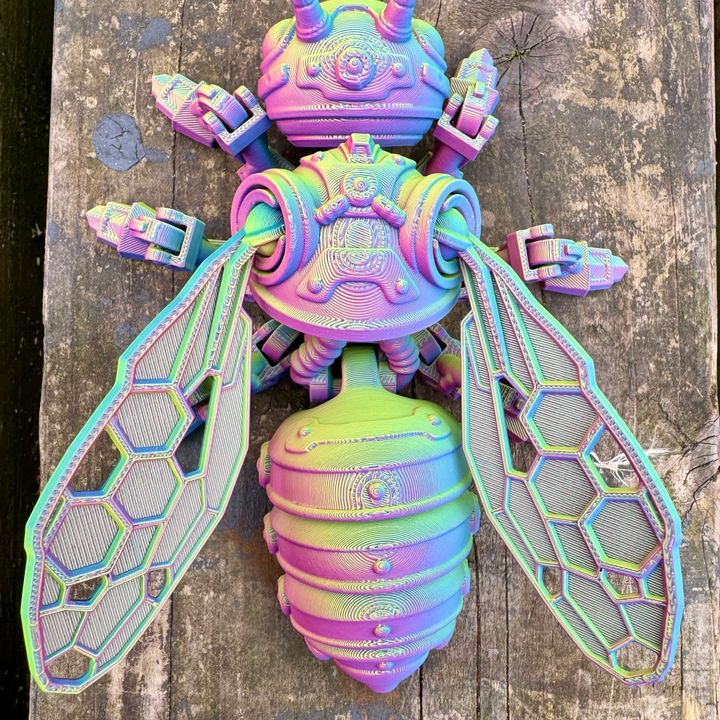 3D Print of Flexi Factory Cyber Bee by BanjoNic
