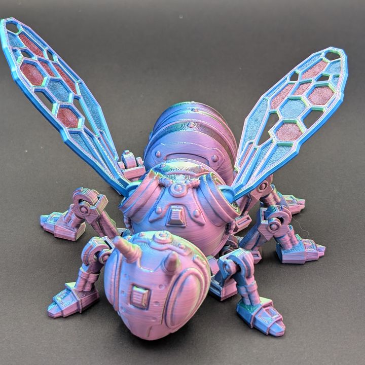 3D Print of Flexi Factory Cyber Bee by 2Townsend