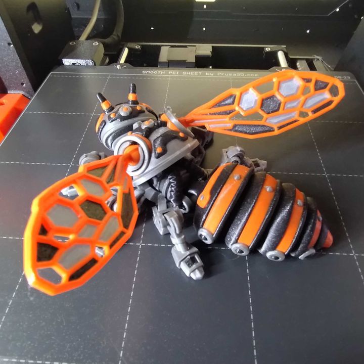 3D Print of Flexi Factory Cyber Bee by sebastianruiz2