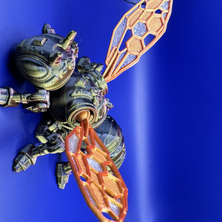 3D Print of Flexi Factory Cyber Bee by katemadethis