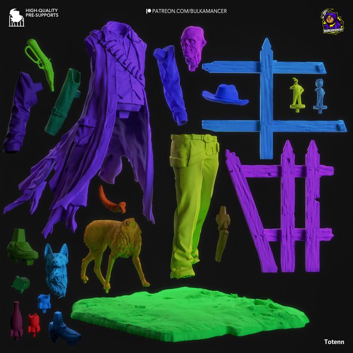 3D Printable Undead Cowboy | 237mm by Bulkamancer Sculpts