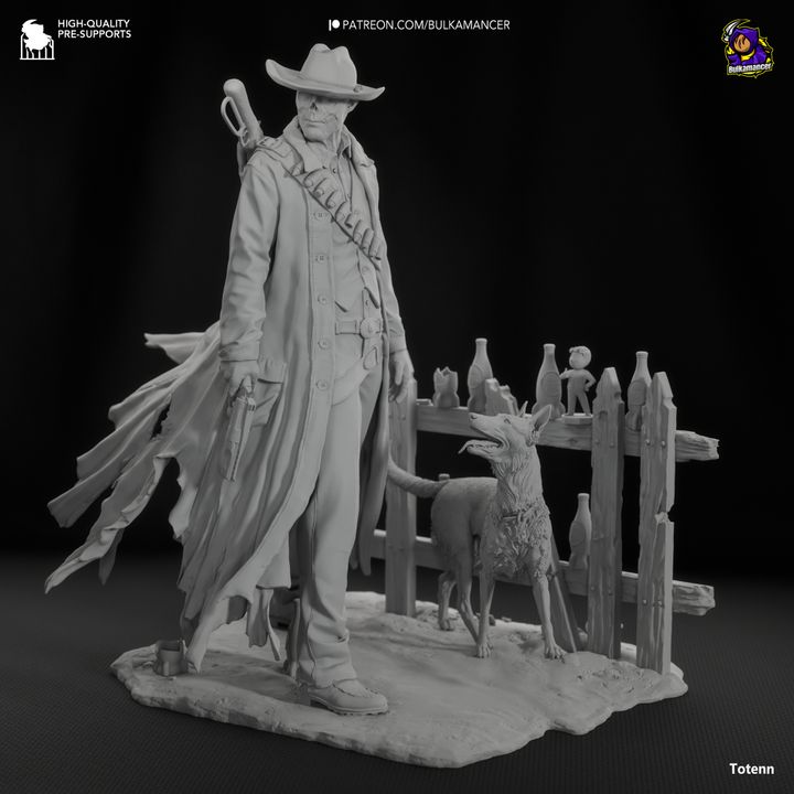 3D Printable Undead Cowboy | 237mm by Bulkamancer Sculpts