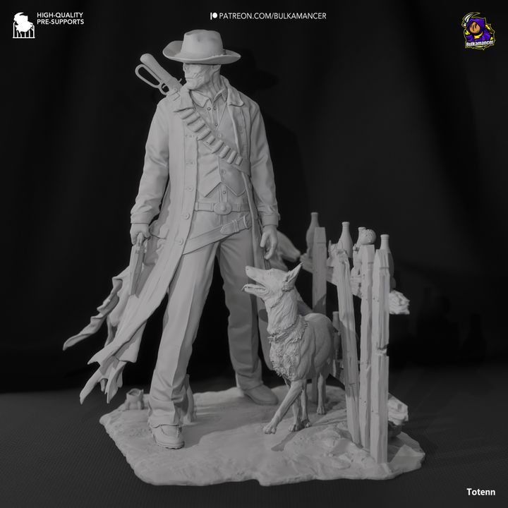 3D Printable Undead Cowboy | 237mm by Bulkamancer Sculpts