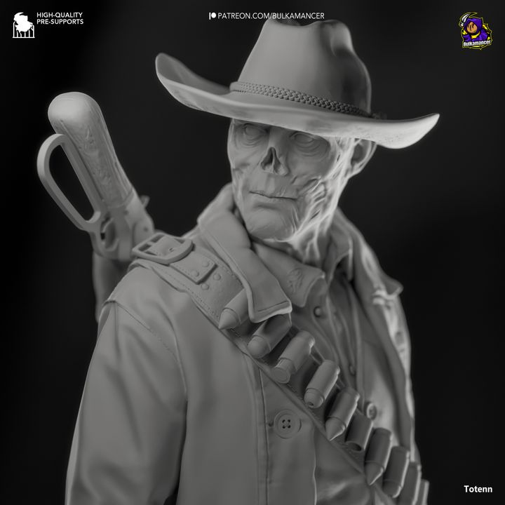 3D Printable Undead Cowboy | 237mm by Bulkamancer Sculpts
