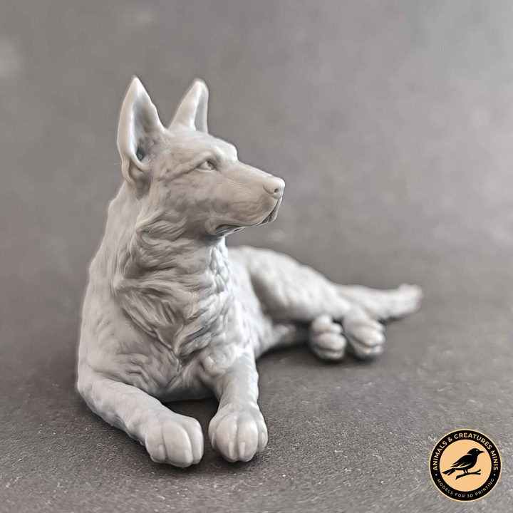 3D Printable German shepherd by Animals & Creatures Minis