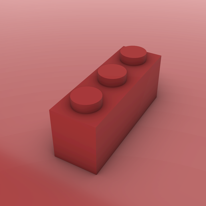 3D Printable LEGO Brick 1X3 by VLAD-MARIUS