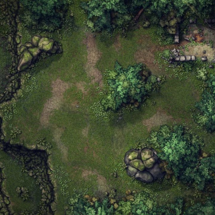 3D Printable Forest Cliffside Day&Night Maps by Rhasmus Battlemaps