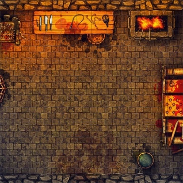 3D Printable Torture Chamber Map by Rhasmus Battlemaps