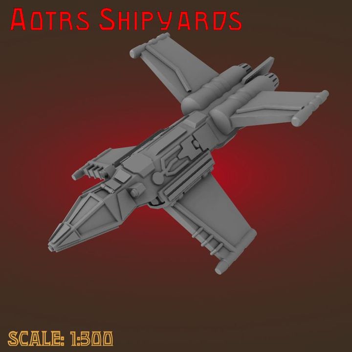 3D Printable SW300-GTSR001 Pteradactylus Fighter by Aotrs Shipyards