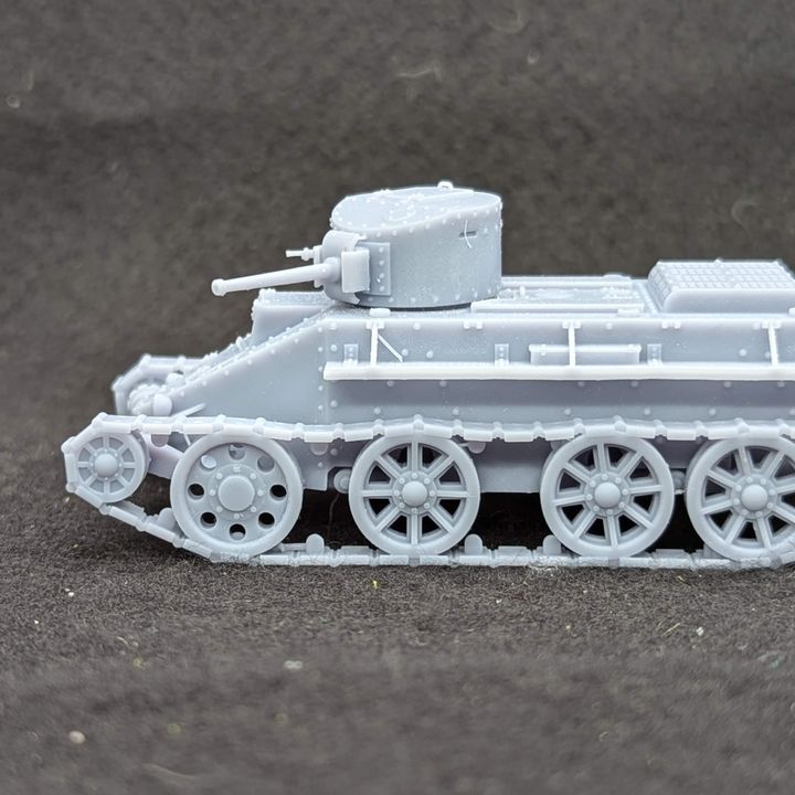 3D Printable Light Tank BT-2 (USSR, 1932, Interwar) by Wargame3d