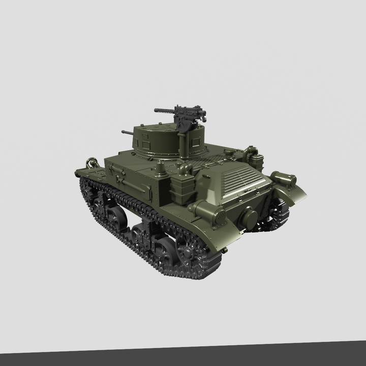 3D Printable M1 combat car (Light Tank M1) (US, 1935, Interwar+WW2) by ...