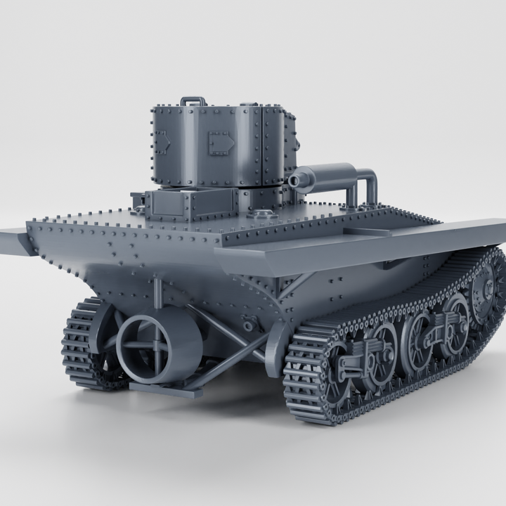3D Printable Vickers Carden-Loyd M1931 Light Amphibious Tank (UK, 1931 ...