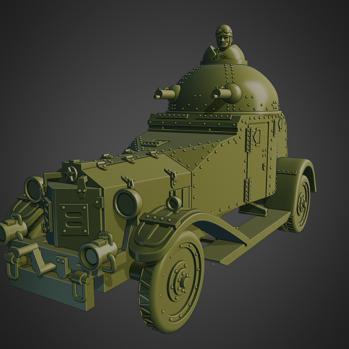 3D Printable Vickers Crossley armoured car (Type 87 Crossley) + 2 ...