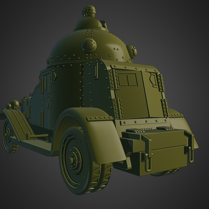 3D Printable Vickers Crossley armoured car (Type 87 Crossley) + 2 ...