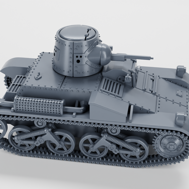 3D Printable Vickers Light Tank T-15 (UK+Belgium, 1935, Interwar+WW2 ...