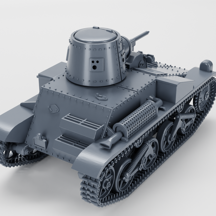 3D Printable Vickers Light Tank T-15 (UK+Belgium, 1935, Interwar+WW2 ...