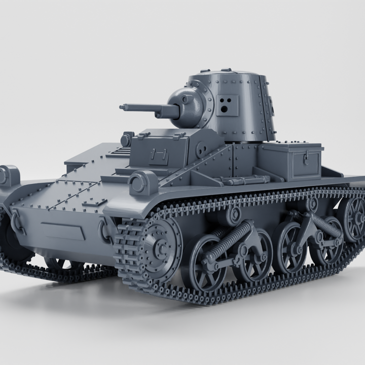 3D Printable Vickers Light Tank T-15 (UK+Belgium, 1935, Interwar+WW2 ...