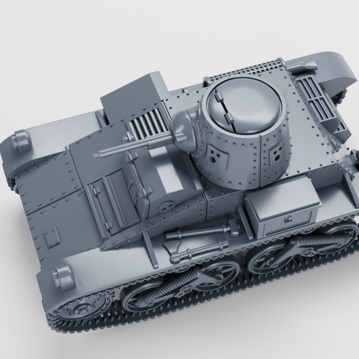 3D Printable Vickers Light Tank T-15 (UK+Belgium, 1935, Interwar+WW2 ...