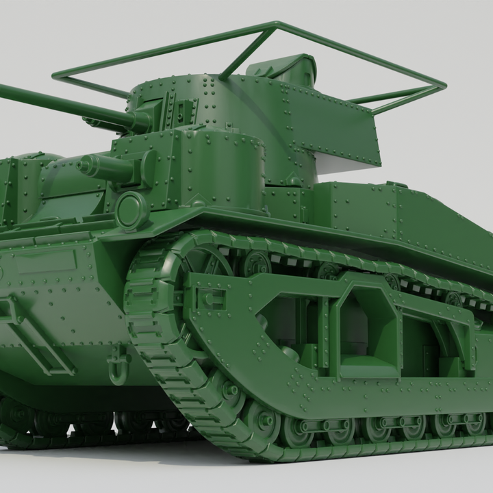 3D Printable Vickers Medium Tank Mk.III (UK, 1933, Interwar) by Wargame3d
