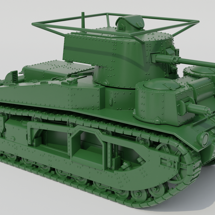 3D Printable Vickers Medium Tank Mk.III (UK, 1933, Interwar) by Wargame3d