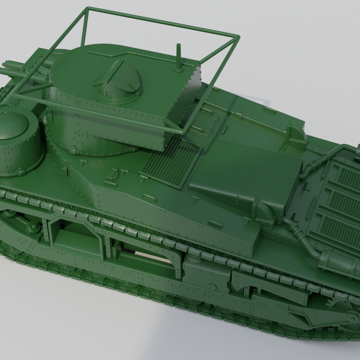 3D Printable Vickers Medium Tank Mk.III (UK, 1933, Interwar) by Wargame3d