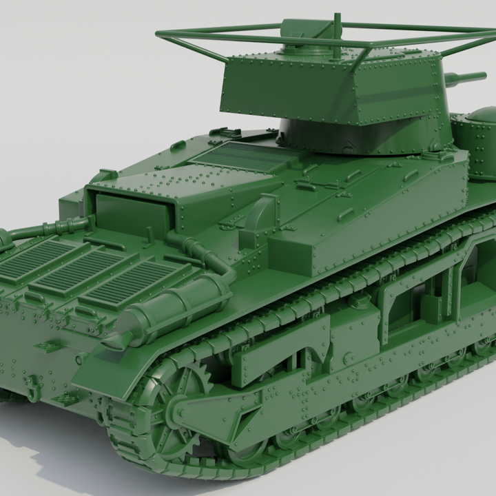 3D Printable Vickers Medium Tank Mk.III (UK, 1933, Interwar) by Wargame3d