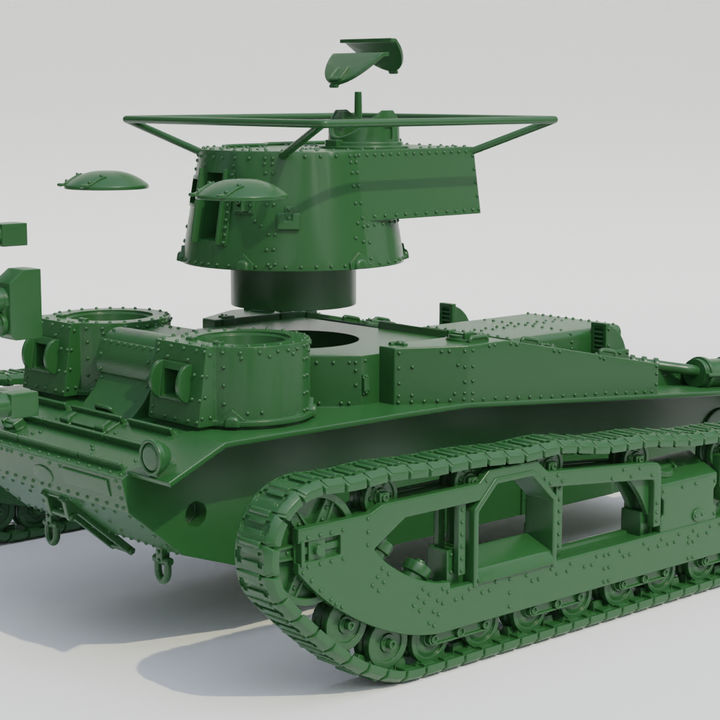 3D Printable Vickers Medium Tank Mk.III (UK, 1933, Interwar) by Wargame3d